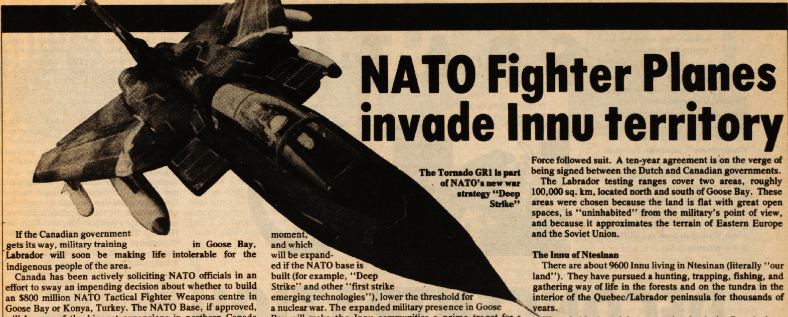 NATO Fighter Planes Invade Innu Territory – Open Road (1987)