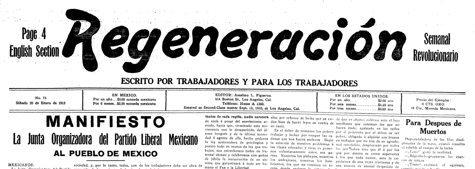 Manifesto of the Organizing Junta of the Mexican Liberal Party to the ...
